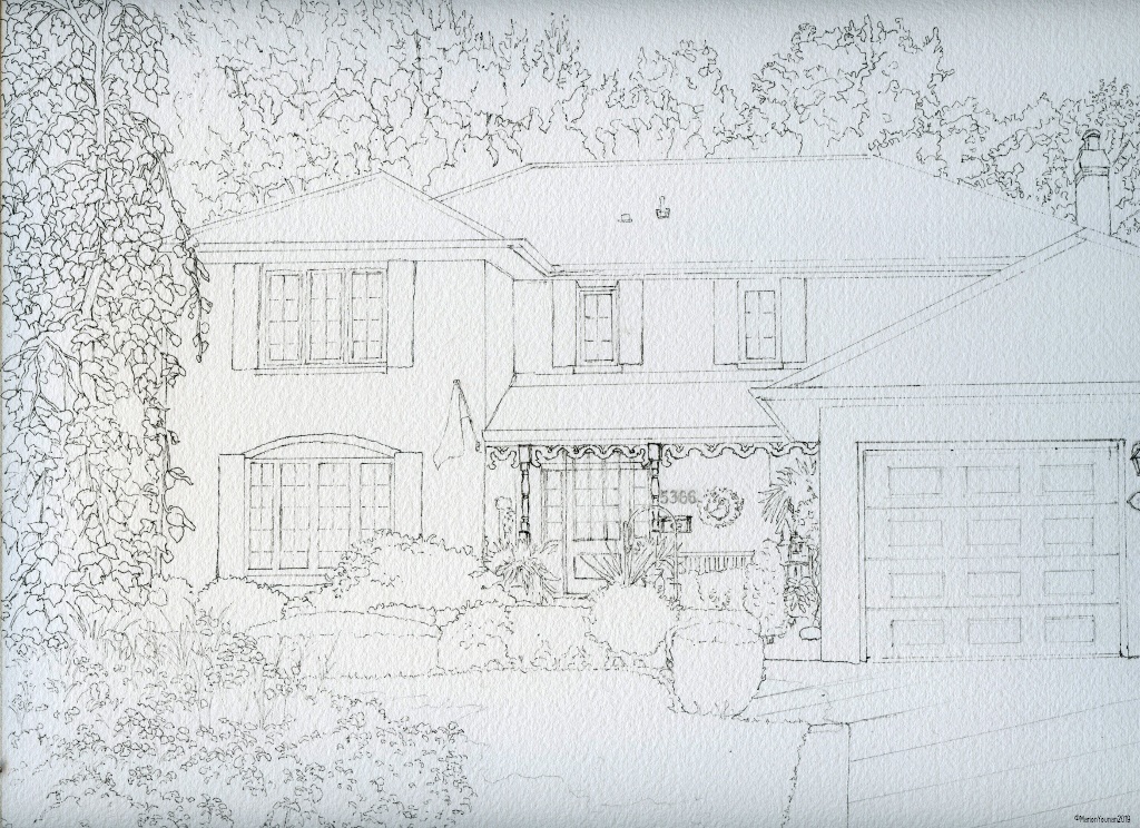 Portion of Commissioned Drawing – Art We Wonderful by Marion Younan